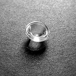 5PCS X 17MM Glass Lens Thickness 7.8MM Flat Convex Lens 17MM x H7.8MM x F9MM Optical Glass Convex Lens 17mm Lens for LED JIATONG