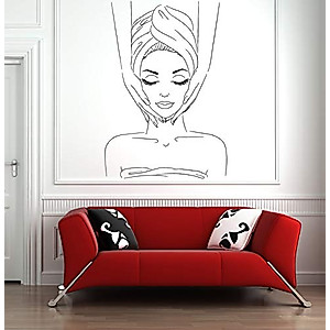 Diuangfoong Spa Sign Facials Wall Decal Quote Mask Skin Care Treatment Beauty Salon Body Massage Vinyl Sticker Home Decor