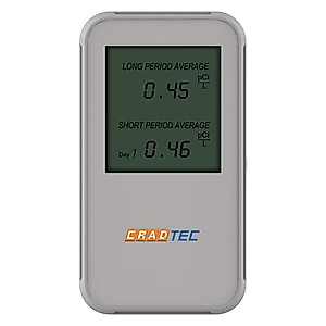 CRADTEC Smart Radon Detector, Radon Detector for Home, Digital Display, Easy-to-Use, Portable, Only Need 3 AAA Battery, Long and Short Term Monitor, pCi/L and Bq/m3 Switchable