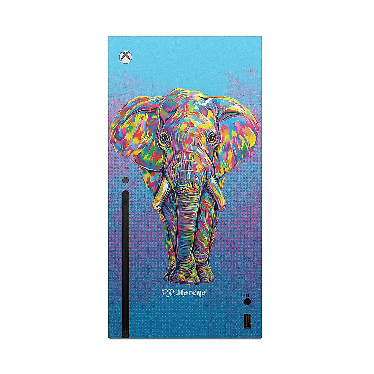 Head Case Designs Officially Licensed P.D. Moreno Elephant Animals II Vinyl Sticker Gaming Skin Decal Cover Compatible With Xbox Series X Console and Controller Bundle