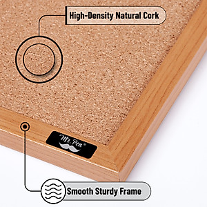 Mr. Pen- Cork Board, 24”x36”, Bulletin Board, Board, Pinboard, Cork Bulletin Board, Cork Board for Wall, Notice Board, Bulletin Boards for Walls, Framed Cork Board, Push Pin Board, Tack Board