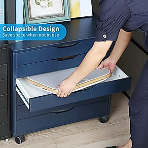 efluky Large Laundry Basket with Lid, 100L Tall Laundry Basket with Bamboo Handles for Clothes and Toys, Collapsible Laundry Hamper with Inner Bag for Bedroom and Bathroom, Light Grey