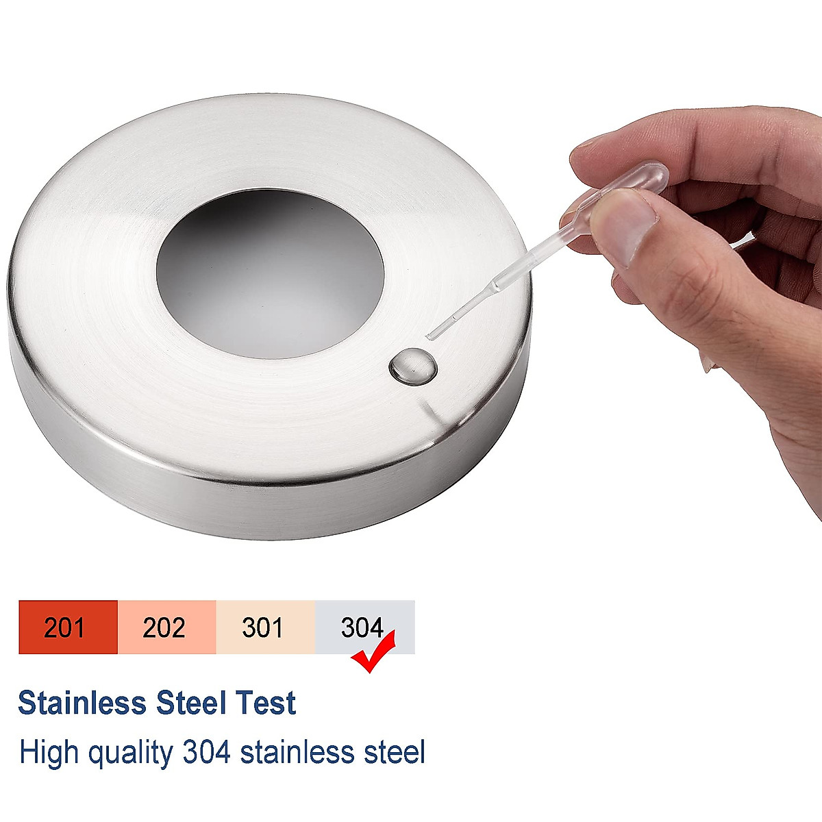 EESC2Y 4-PCs Oversized (2" I.D. 4.7" O.D.) Pool Ladder Escutcheon Plates Covers, Pool Ladder Rings for 1.9" Inground Pool& Spa Ladder Handrail Tubing- Made of Thickened 304 Stainless Steel - Large