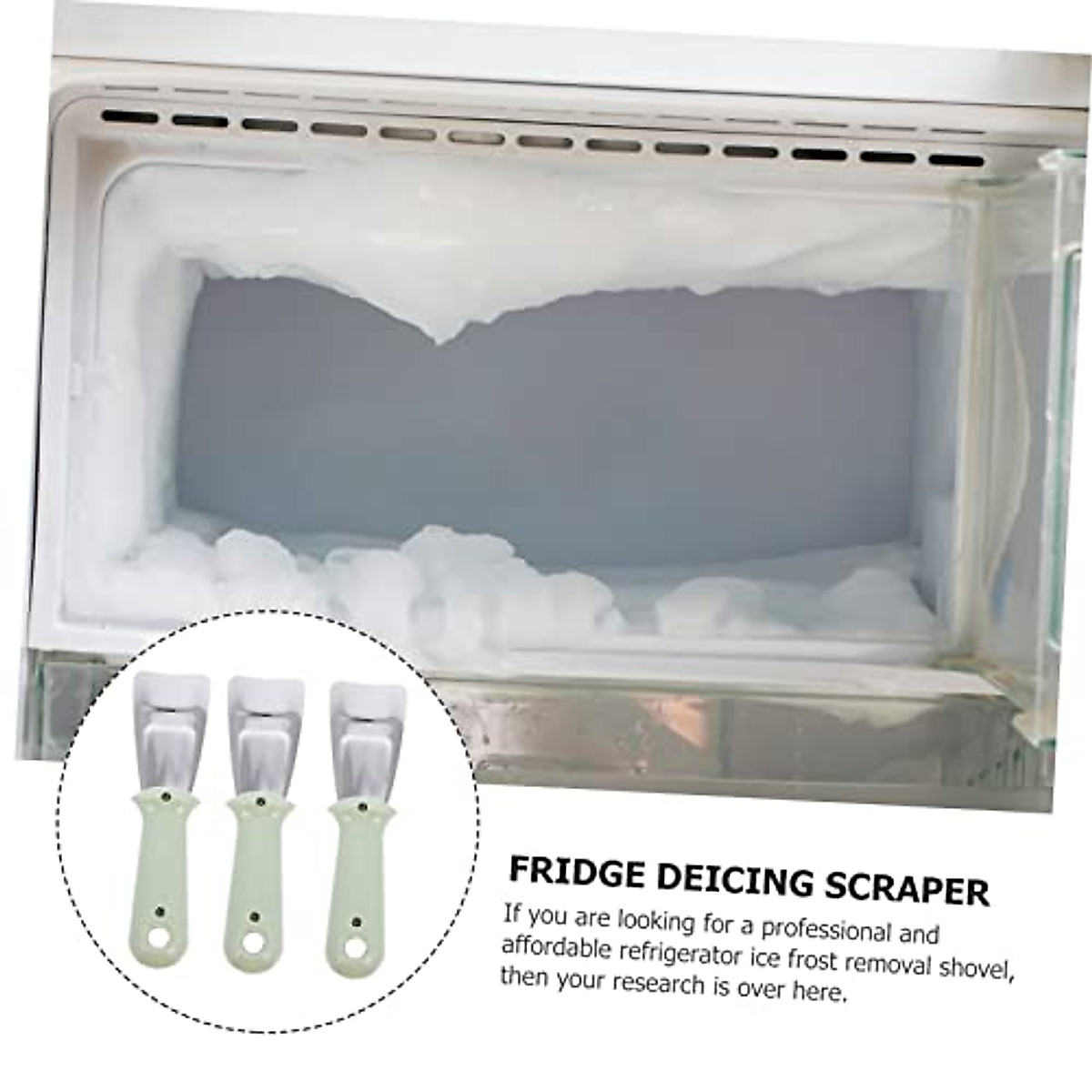 Yardwe 24 pcs Refrigerator Frost Removal Shovel Windshield Snow ice Removal Refrigerator ice Scraper Window Snow Scraper Cleaning Tools Refrigerator for car Squeegee for car Ice Shovel