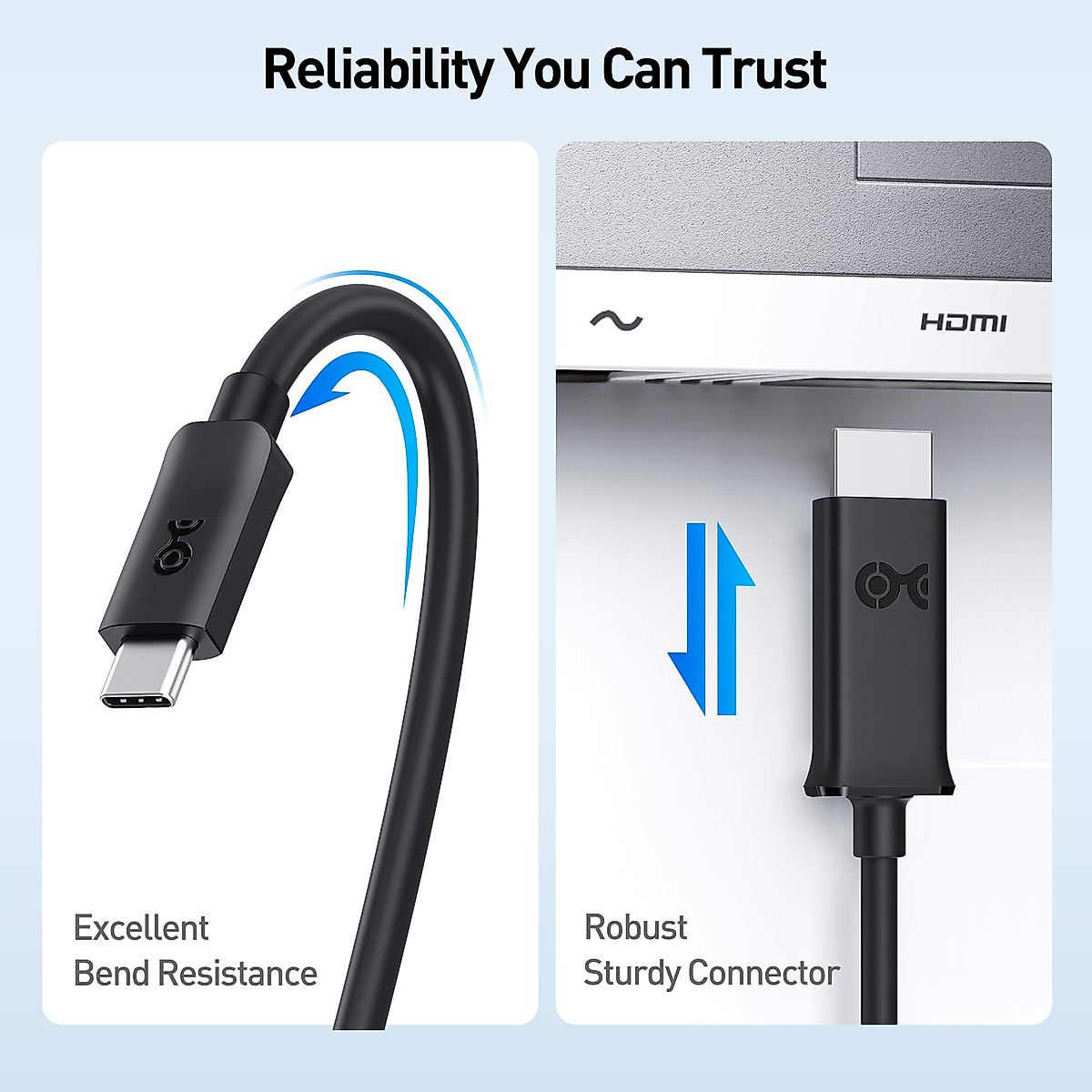 Cable Matters USB C to HDMI Cable, Supporting 4K 60Hz (USB-C to HDMI Cable) in Black 6 ft - Thunderbolt 4 / USB4 Compatible with iPhone 16/15 Pro Max Plus, MacBook Pro, Dell XPS 13, Surface Pro