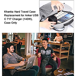 Khanka Hard Travel Case Replacement for Anker 717 (140W) / 747 GaNPrime 150W Wall Charger, Case Only
