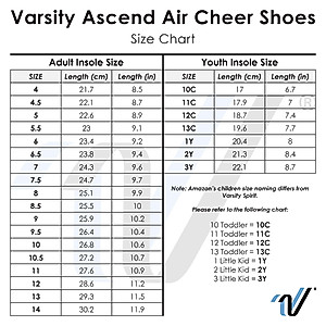 Varsity Ascend Air Cheer Shoes - Women's Size 8 White