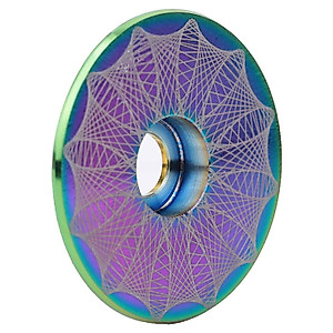 Germerse Headset Top Cap, 2 pcs 28.6mm Titanium Alloy Headset Cap with Steel Bolt, Bike Stem Top Caps for Road Bike MTB Bike(Colorful)