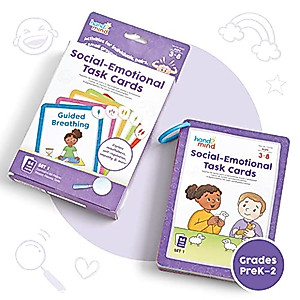 hand2mind Social Emotional Task Cards for Ages 3+, Social Emotional Learning, Play Therapy Toys for Counselors, Social Skills Activities for Kids, Conversation Starters, Emotional Regulation for Kids