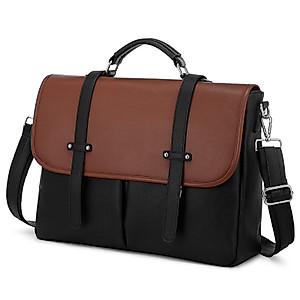 LOVEVOOK Laptop Bag for Women 15.6 inch,Leather Messenger Bag for Women,Large Waterproof Laptop Tote Computer Work Teacher College Bag Bookbag,Cute Womens Briefcase Satchel Purse Handbag Shoulder Bag