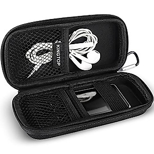 MP3 MP4 Player Case KINGTOP Durable Hard Shell Travel Carrying Case for MP3 MP4 Players,iPod Nano,iPod Shuffle,USB Cable,Earphones,Memory Cards,U Disk,Keys (L) (5.5x2.3x1.5inch)