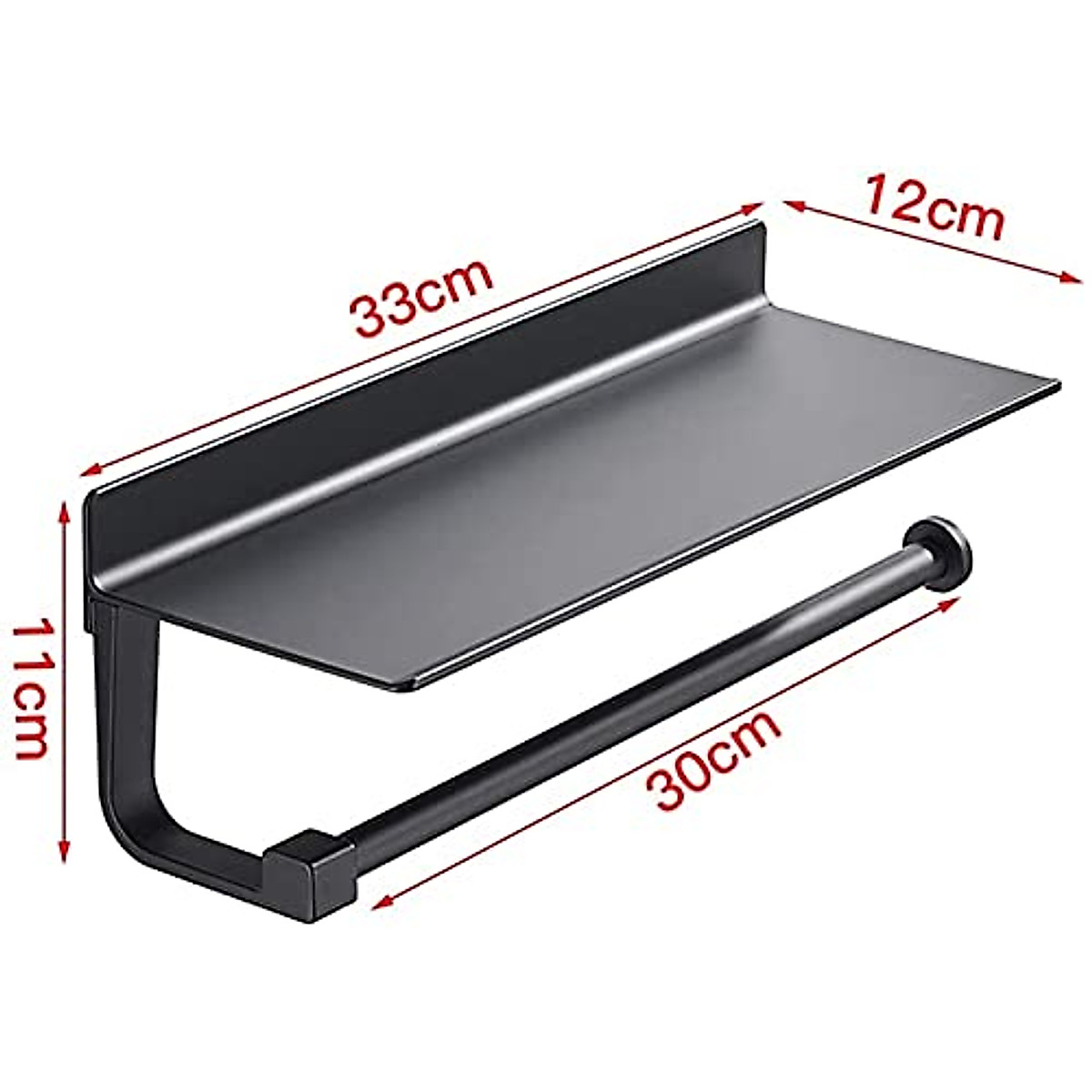 Kitchen Paper Roll Holder Paper Towel Rack Dining Table Kitchen Paper Roll Holder Vertical Paper Towel Storage Rack ( Color : Black-1 )