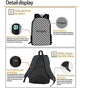 SEANATIVE Children School Backpack Cute Cow American Sunflower Flag Funny Print Kids Shoulder Bookbag Travel Casual Daypack