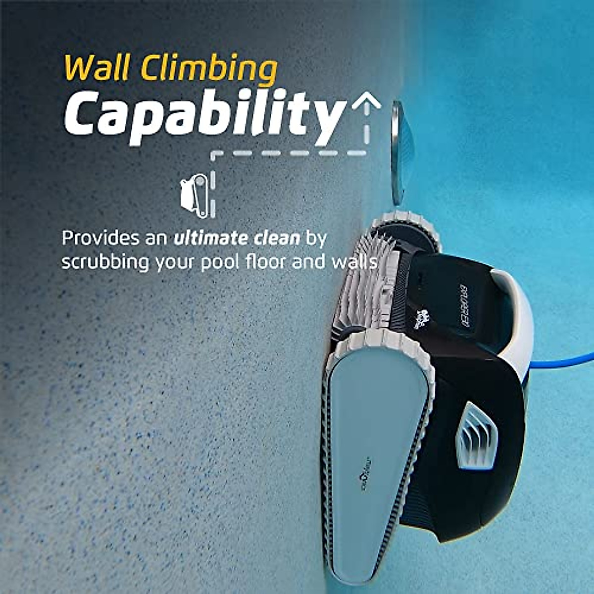 Dolphin Explorer E30 Robotic Pool Vacuum Cleaner with Wi-Fi Control — Large Capacity, Top Load Filter Basket is Simple to Clean — Powerful Suction Captures Small Debris — Ideal for All Pool Types