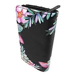 Shag Wear Unicorn Large Animal Wallet for Women or Teen Vegan Faux Leather 7" Black