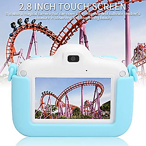 Children Full HD Digital Camera 2.8in Touch Display Screen Video Camera Toy Gifts Cameras for Kids (Blue)
