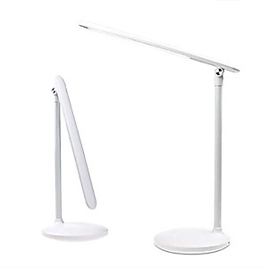 Eye-Caring LED Folding Desk Lamp Eye Protection Portable Charging Touch Dimming with Memory Function Rotating Reading and Writing Table Lamp Office lamp (Color : White)