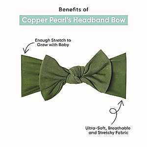Copper Pearl Baby Bows: Stylish Headbands for Baby Girls, Premium Soft and Stretchy Baby Headbands, Perfect for Newborns, Trendy Designs - Rocky