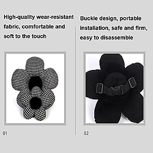 HGUIM Car Neck Pillow, Seat Pillow Houndstooth Float Neck Pillow Pillow Four Seasons GM Decorative (Black)