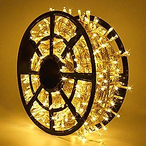 JMEXSUSS 800 LED Christmas Lights Outdoor Indoor String Lights with 8 Modes Warm White Christmas Tree Lights Plug in for Patio Garden Tree Party Yard Decoration