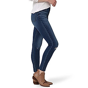 Wrangler Women's High Rise Unforgettable Skinny Jean, Medium Wash, 14