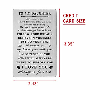 HYHYDHP Mothers Day Gifts for Daughter - Daughter Birthday Cards from Mom Dad - Proud Daughter Graduation Ideas