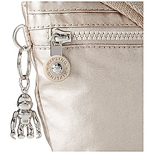 Kipling womens WomenÂ’s Arto Small Bag, Lightweight Everyday Purse, Casual Nylon Shoulder Crossbody Bag, Metallic Glow, 9.75 L x 8.25 H 1.25 D US