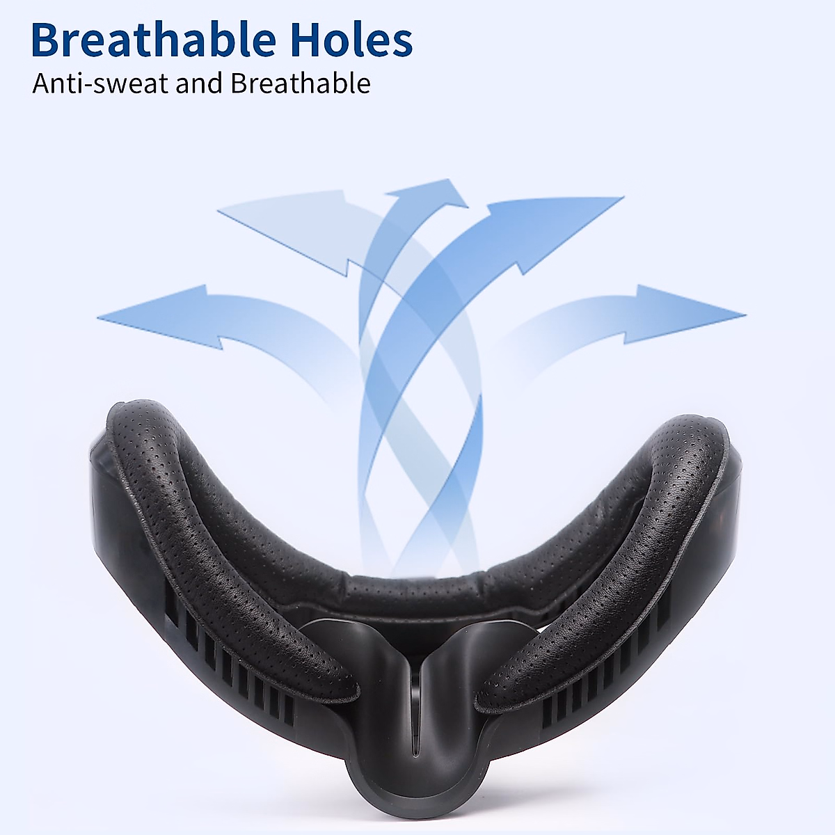 VR Face Pad for PlayStation VR2, PSVR2 Fitness Facial Interface Cushion Pad, PSVR2 Face Pad Replacement, Breathable Holes Leather Foam Cushion, Anti-fogging Sweat-Proof Cover Accessories Set