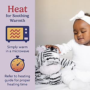 warmies Microwavable & Weighted Stuffed Animals, Zebra - Heated Stuffed Animal Plushie for Warmth & Comfort - Cute Soft Plush Toys for Adults & Children (Boys, Girls, Babies & Toddlers)