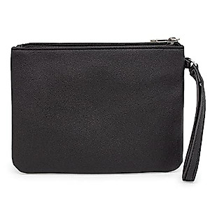 Buckle Down Star Wars Wallet, Single Pocket Wristlet, The Mandalorian The Child and Frog Icons Navy, Vegan Leather