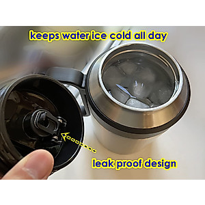 CIVAGO 50 oz Insulated Water Bottle Jug with Handle and Straw, Large Metal Sport Water Flask Canteen, Stainless Steel Tumbler Mug with Lid, Indigo Black, 1 Count (Pack of 1)