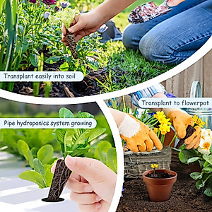 GoorDik 100 Pack Grow Sponges, Replacement Root Growth Sponges Seed Pods Compatible with AeroGarden, Seed Starter Sponges Kit with 10 Plant Labels and 1 Tweezers for Hydroponic Indoor Garden System