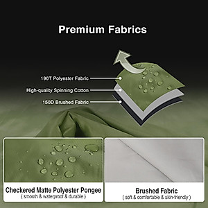 REDCAMP Ultra Lightweight Sleeping Bag for Backpacking, Comfort for Adults Warm Weather, Hooded with Compression Sack Green (87"x 32.5")