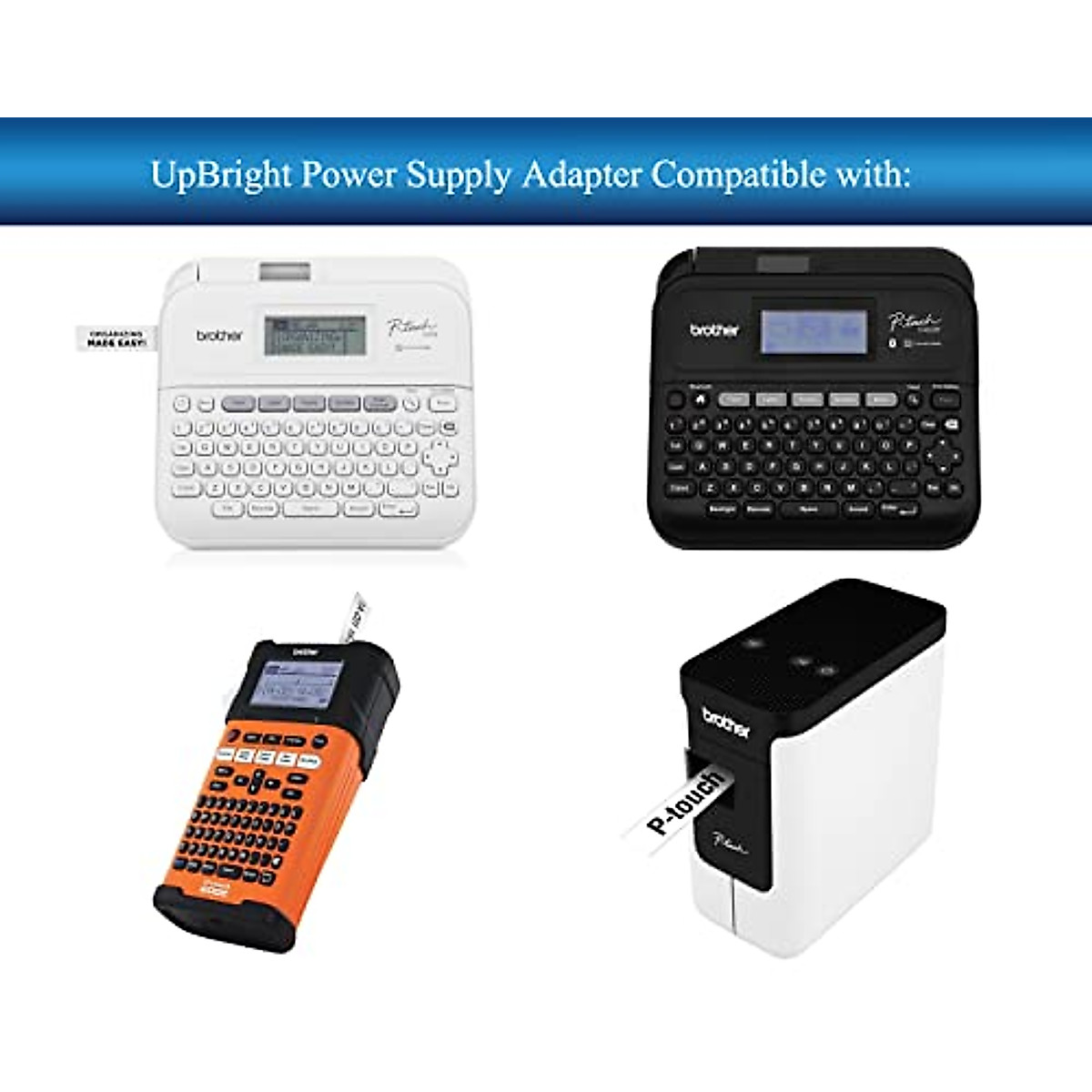 UpBright 12V AC/DC Adapter Compatible with Brother BRTADE001 BRT ADE001 ADE001EU AD-E001 D01-0661525 P-Touch PT9200pc PT9200dx PT9400 PT2610 PT-D450 PT-D600 PT-D600VP Label Printer 2A Power Supply PSU