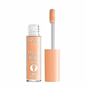 NYX PROFESSIONAL MAKEUP This Is Milky Gloss, Lip Gloss with 12 Hour Hydration, Vegan - Milk & Hunny (Honey Nude)