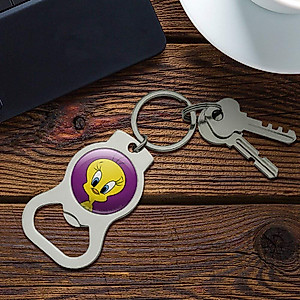 GRAPHICS & MORE Looney Tunes Tweety Bird Keychain with Bottle Cap Opener