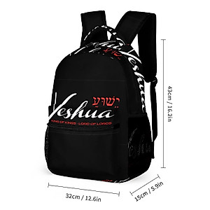 SDERDZSE Backpack Yeshua Jesus Christian Laptop Backpack Casual Daypack Cute Travel Backpack for Women Men