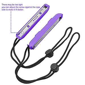 XBERSTAR1pair Straps for Switch Original .Con Strap with Thumb Grips Cap (Purple&Black Straps)