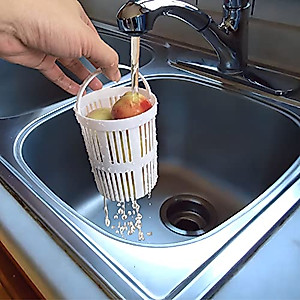 RAKIGI Plastic Pickle Jar with Strainer Flip Pickle Storage Container with Strainer Insert Bucket of Pickles with Leak Proof and Lock It Lid for Dry and Wet Separation of Cucumbers Jalapenos Food