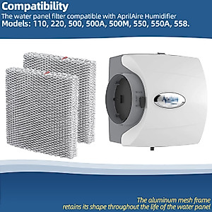 Sconva 10 Humidifier Filter Water Panel Replacement for Aprilaire Whole House Humidifier Pad Filters Models 110, 220, 500, 500A, 500M, 550, 550A, 558 Humidifier Wicks Parts & Accessories (Pack of 2)