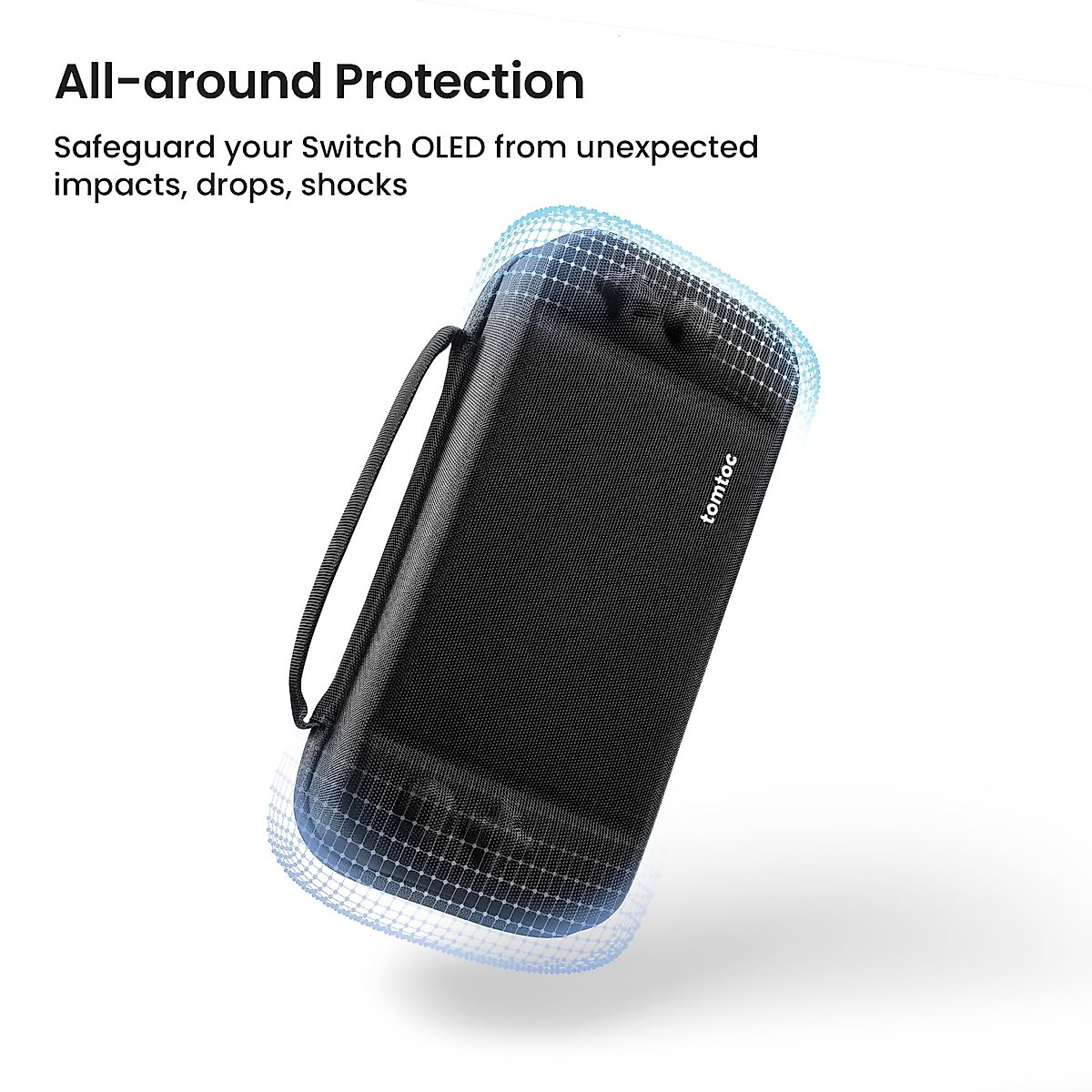 tomtoc Carrying Case for Nintendo Switch/OLED Model, Large Travel Switch Case with Pocket for Pro Controller, Joy con Grip or AC Adapter, Protective Portable Carry Case with 24 Game Cartridges