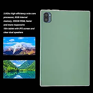 FOTABPYTI 10 Inch Tablet IPS HD 1960x1080 Large Screen for Android 11 6GB 256GB Entertainment Call Tablet (US Plug)