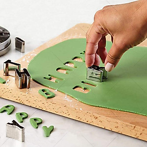 iPstyle Alphabet Cookie Cutters Cake Letters Set of 26 Pieces Stainless Steel Christmas/Holiday Molds Tools for Fondant Biscuit, Cake, Fruit, Vegetables, or Dough Cut