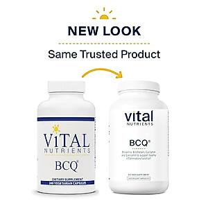 Vital Nutrients BCQ | Vegan Boswellia, Bromelain, Curcumin & Quercetin Supplement | Joint Support Supplement | Supports Sinus & Digestive Health | Gluten, Dairy, Soy Free | 240 Capsules