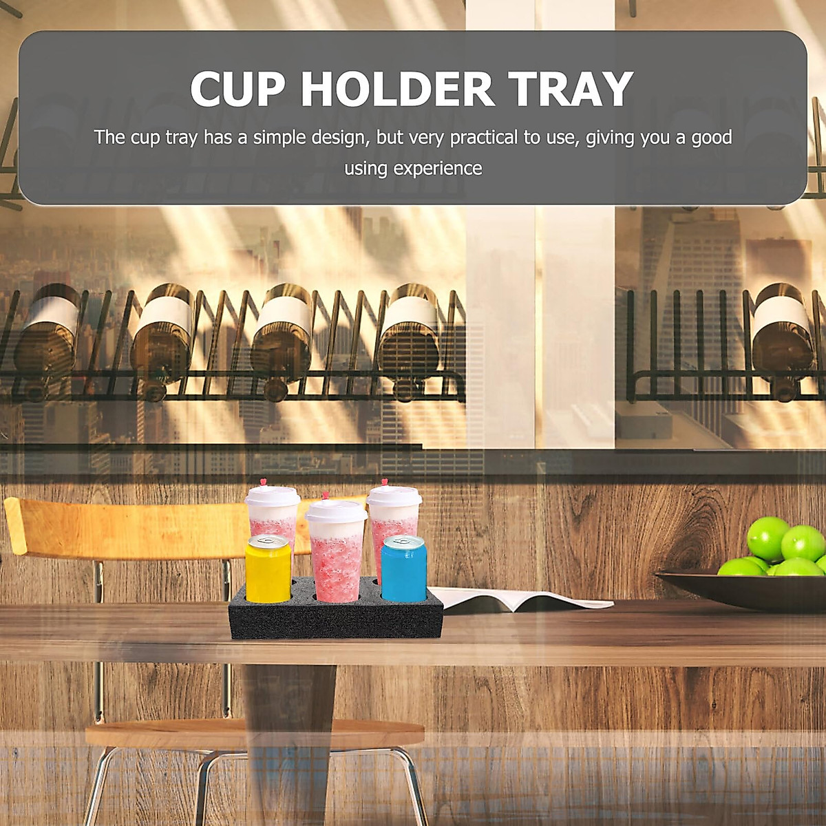 Cabilock 2pcs Drink Cup Bracket Disposable Takeout Cup Carrier Door Dash Cup Holder Bag Drink Takeout Holder Packing Cup Trays Convenient Pearl Cotton Cold Drink Travel Outdoor