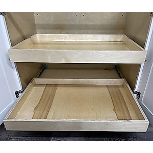 Sublime Design 19" Wide - Printer Pull Out Tray | Slide Out Shelves | Baltic Birch Wood Drawer for Cabinet Storage (Pull Out 32)