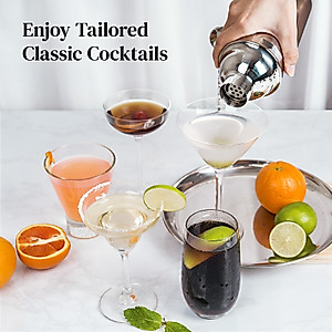 X Home Cocktail Shaker Set, Stainless Steel Bar Tool Set with 24 Ounce Margarita Shaker, Easy-to-Measure Jigger, 10-inch Mixing Spoon, Professional Drink Mixer Set, Bartender Kit Gifts