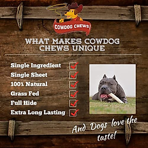Cowdog Chews Retriever Roll 9-10 inch (15 Pack) All Natural Rawhide Dog Treat Bone