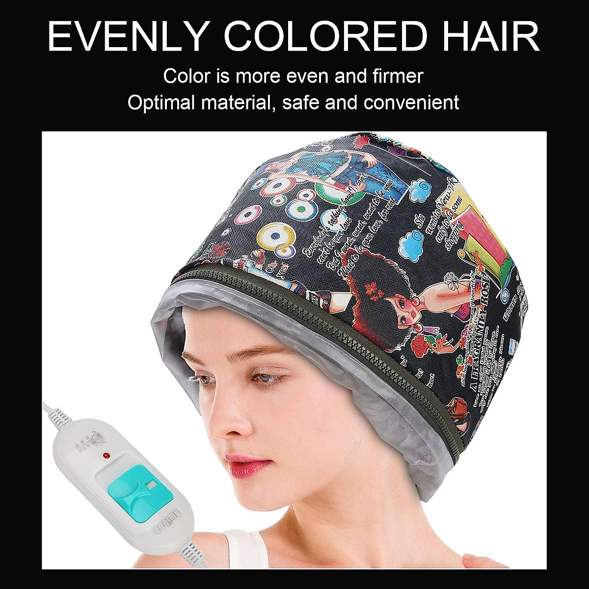 Hair Treatment Steam Deep Conditioning Heat Electric Heat and Thermal Spa Hair Styling Steamer Hat Electric Hair Thermal Deep Conditioning Hair Scalp Treatment