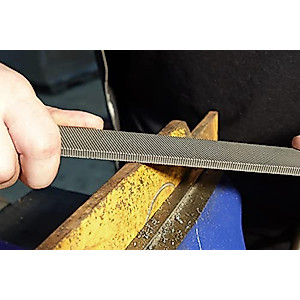 Century Drill & Tool 4054 Professional Single Cut Hand File, Mill Bastard Style, 12", General Purpose, Sharpening and Smoothing Flat Surfaces